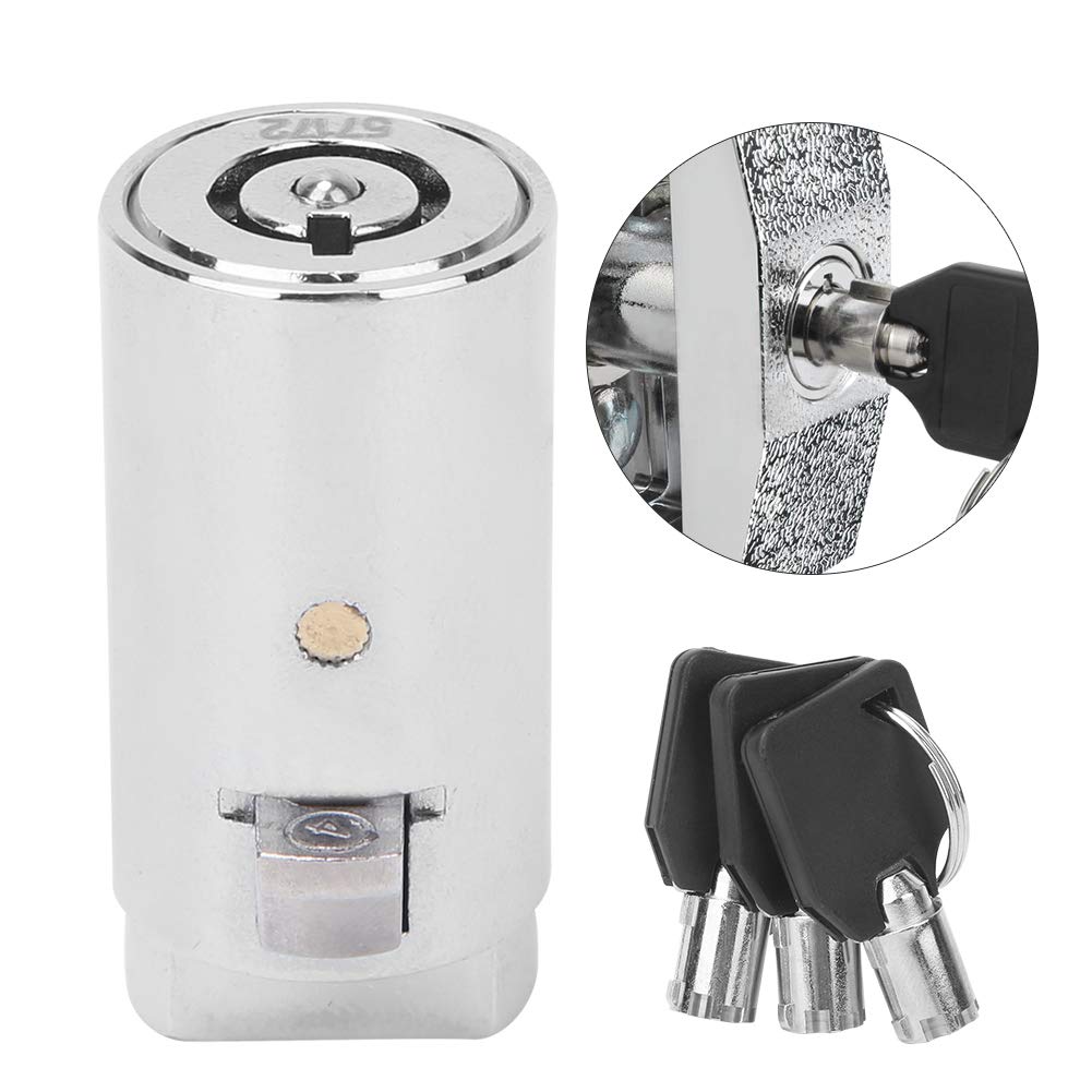Vending Machine Lock with 3 Keys, Zinc Alloy Box Lock Cylinder for Automatic Selling Machines, Industrial , Candy Gumball Machine