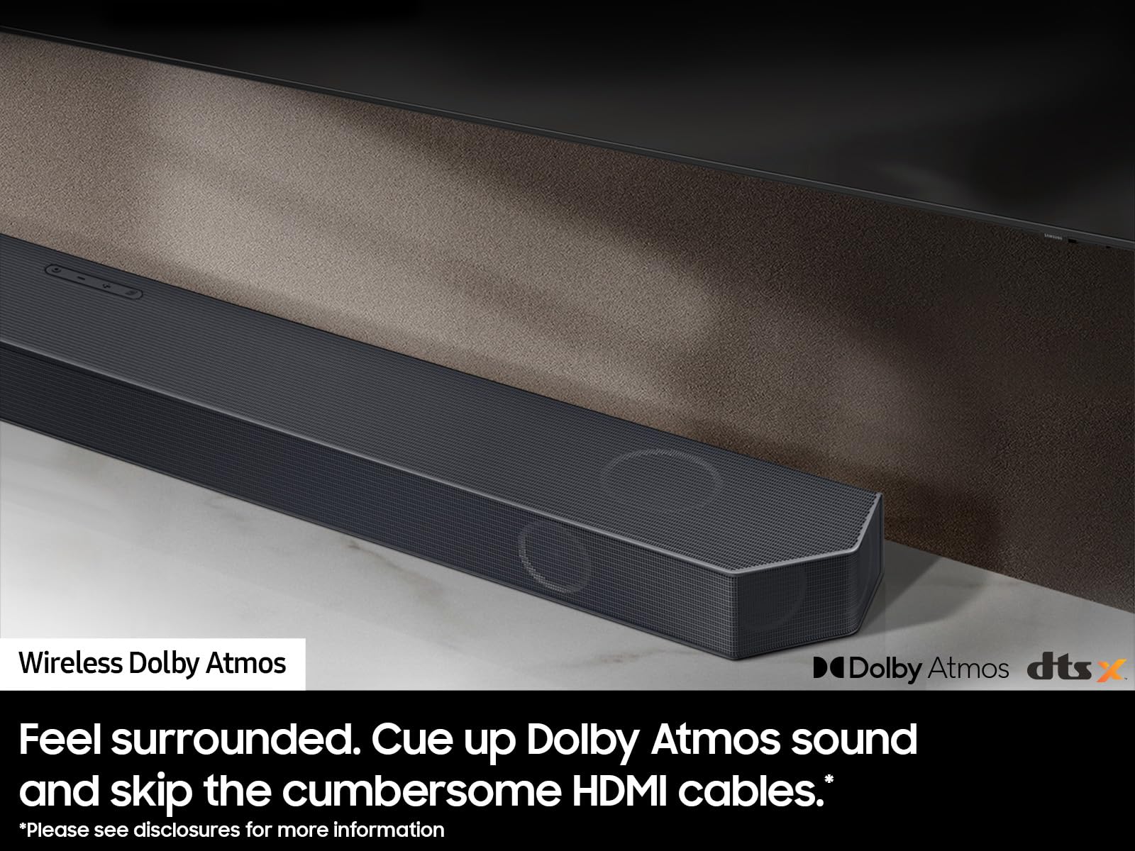 SAMSUNG HW-Q990C 11.1.4ch Soundbar with Rear Speakers and Dolby Atmos with an Additional 1 Year Coverage (2023), Titan Black (Renewed)