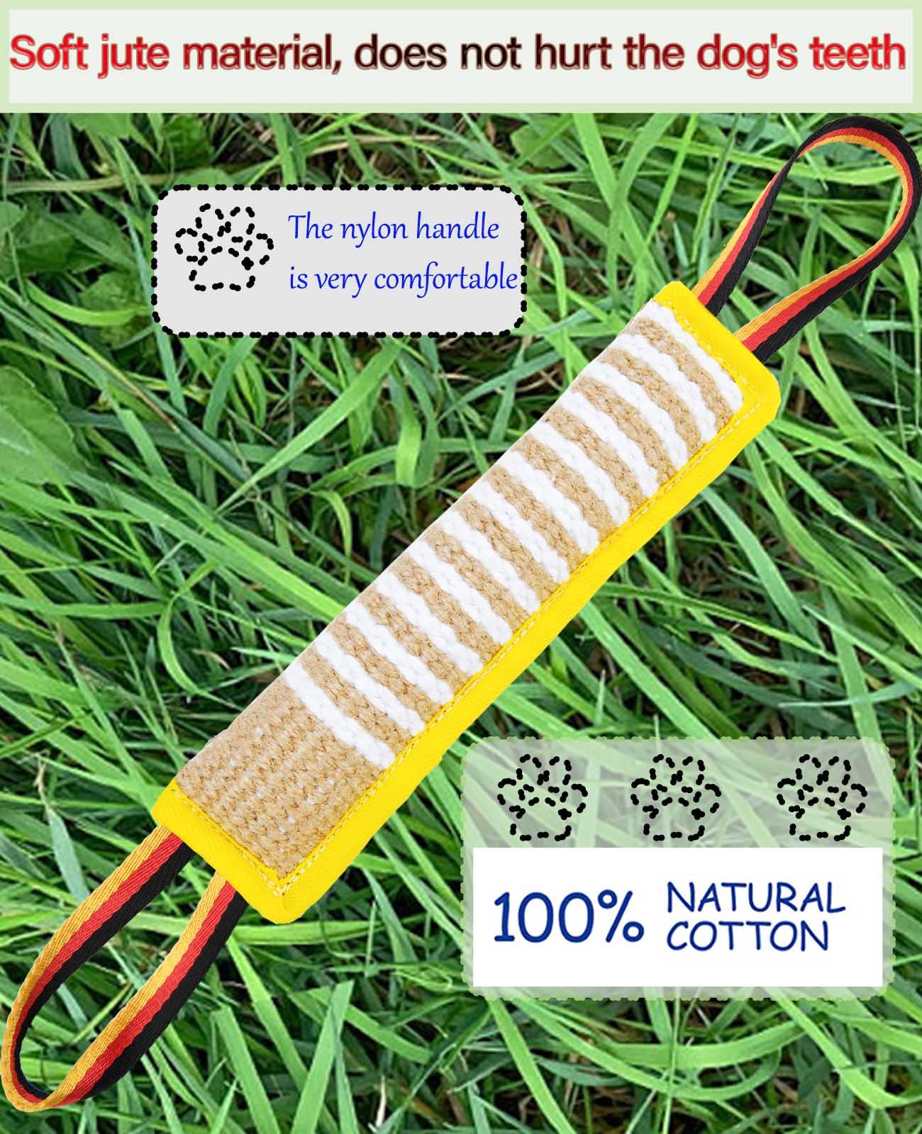 Clysoru Dog Tug Toy Dog Tough Jute Bite Pillow - Durable Training Equipment - Puppy to Large Dogs Interactive Toy for Large Dogs and Small Dogs