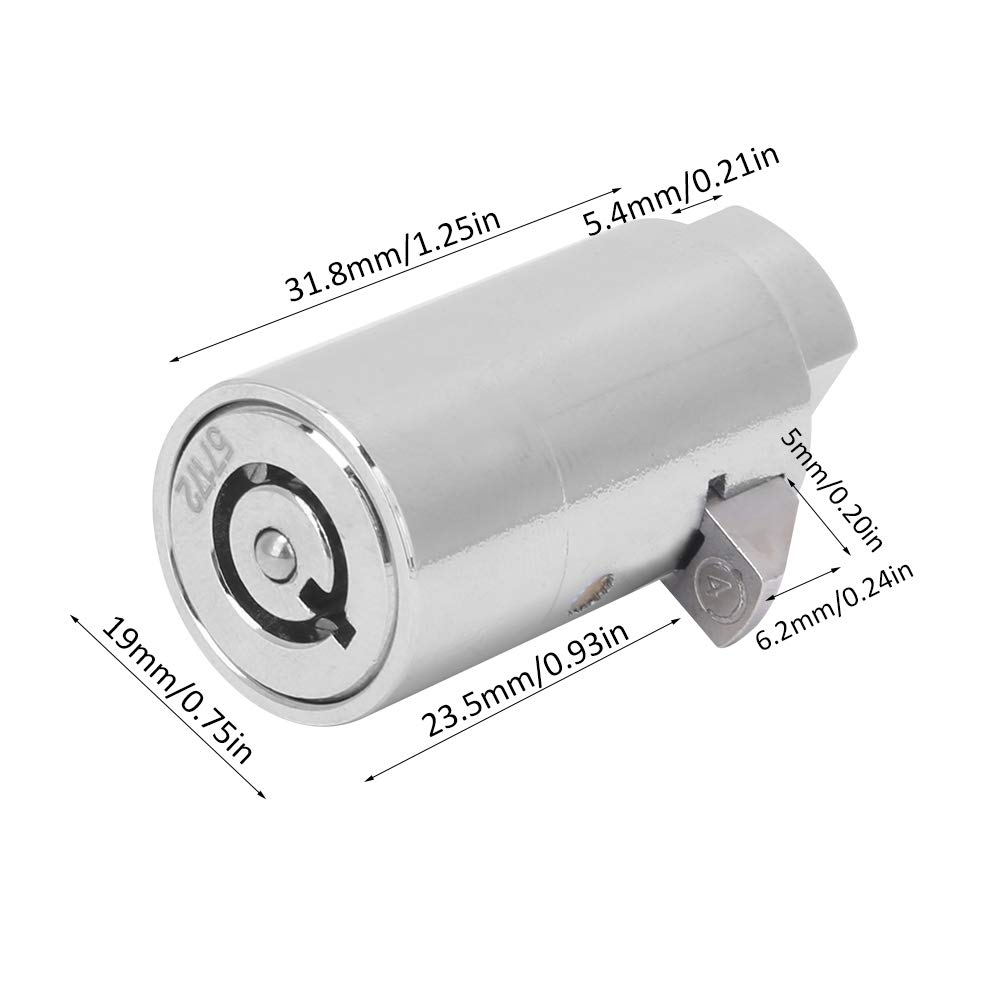 Vending Machine Lock with 3 Keys, Zinc Alloy Box Lock Cylinder for Automatic Selling Machines, Industrial , Candy Gumball Machine