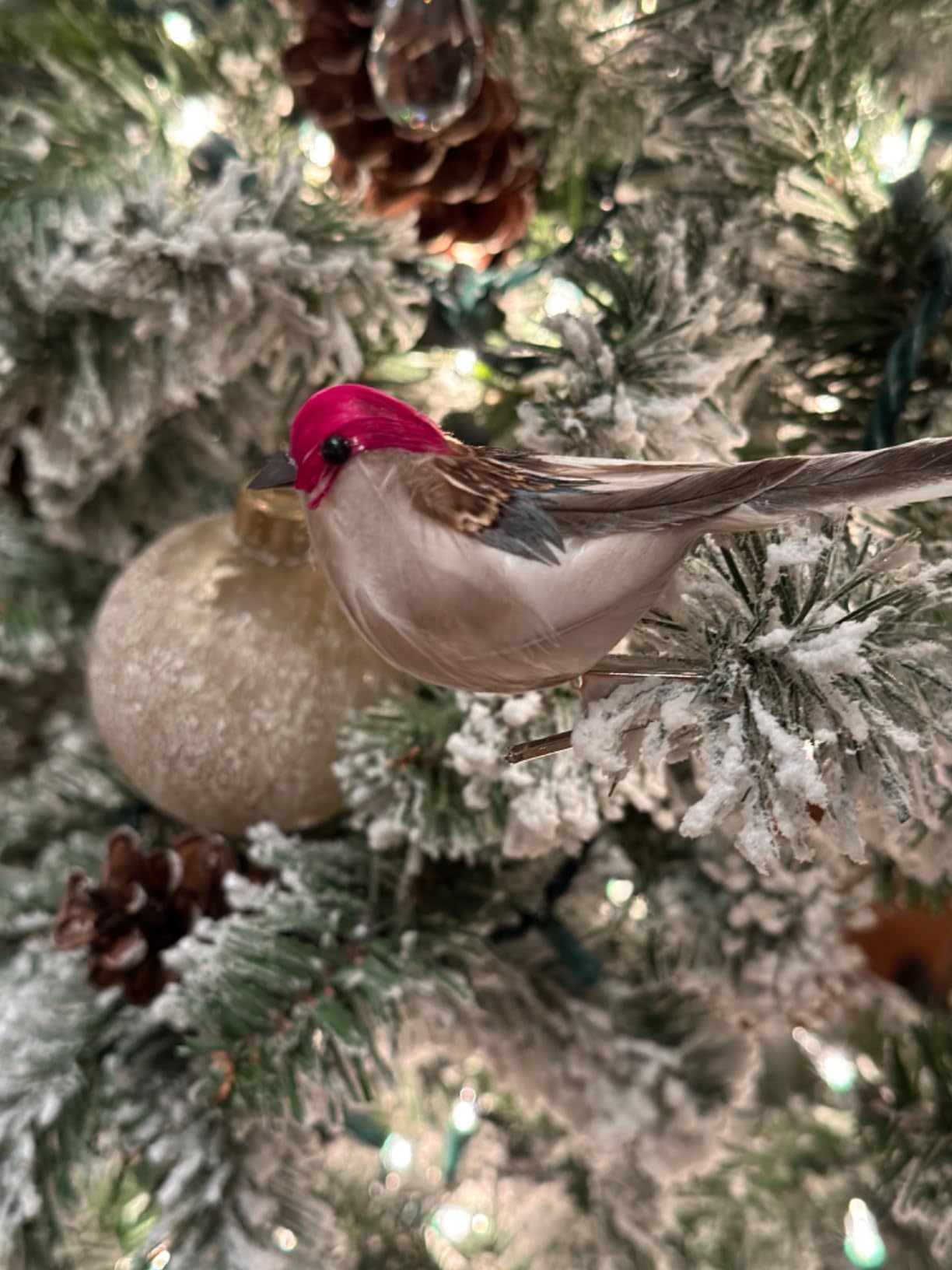 FBIRDY 12pcs Artificial Birds Artificial Sparrow Realistic Birds Faux Birds Feather Birds Foam Birds for Decorative Hanging Ornaments Yard Patio Wreath Designs Garden Decoration