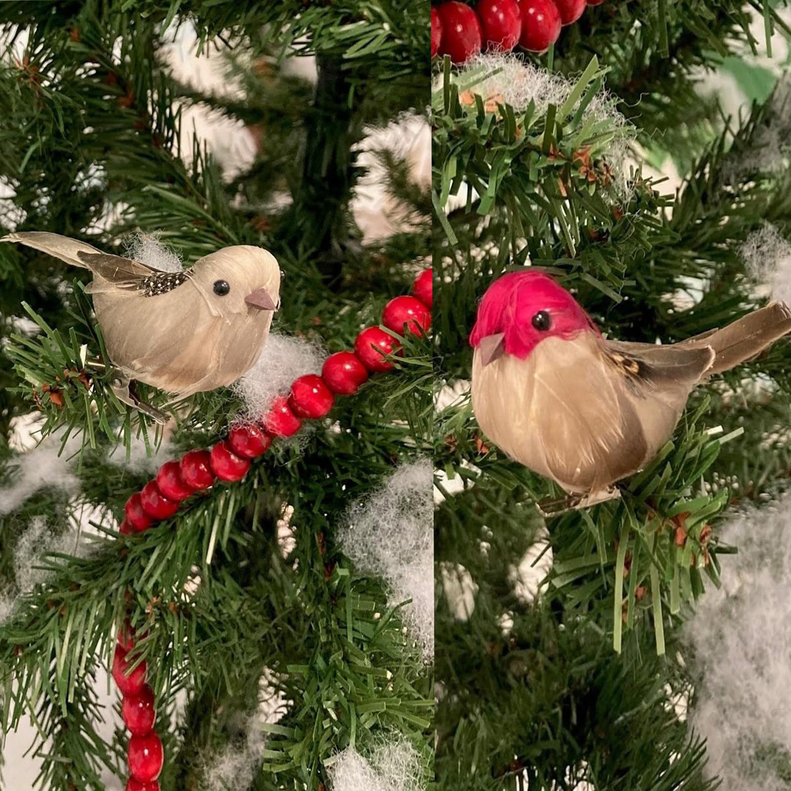 FBIRDY 12pcs Artificial Birds Artificial Sparrow Realistic Birds Faux Birds Feather Birds Foam Birds for Decorative Hanging Ornaments Yard Patio Wreath Designs Garden Decoration