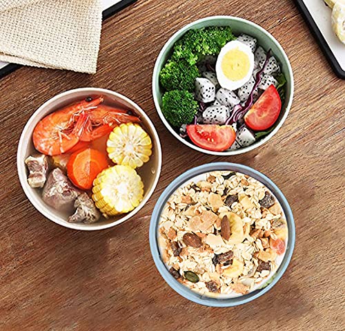 Cereal Bowls,6 Pack 24 oz Bowls Set, Food Grade Safe Durable PP Bowls for Soup, Salad, Cereal, Pasta, Yogurt, Heat and Cold Resistant, Dishwasher Safe Bowls,eco- friendly and degradable