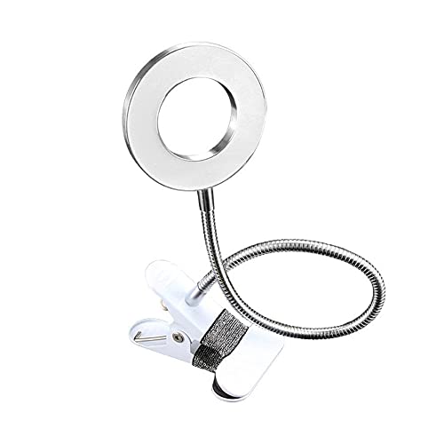 Clip On Light PARSMIC Desk Lamp Led Table Clamp for Microblading Permanent Makeup Tattoo Eye Protection USB Reading Light with Adjustable Arm 2 Light Modes Suitable for Skincare Beauty Salon Manicure