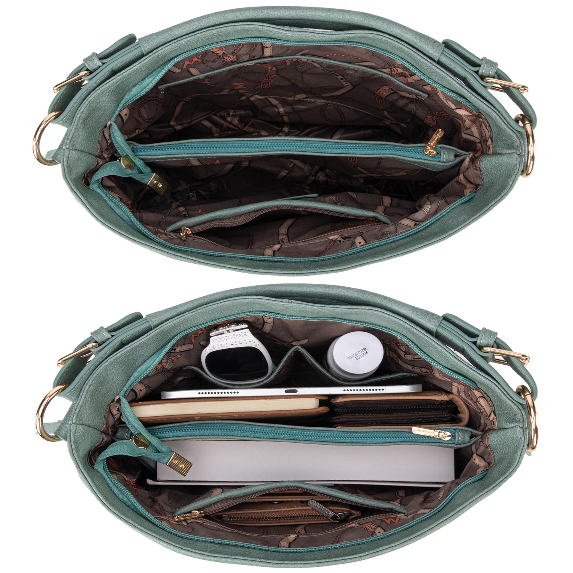 Purses and Handbags for Women Hobo Purses Adjustable Crossbody Shoulder Bags Tote handbag MWW16-1022GN