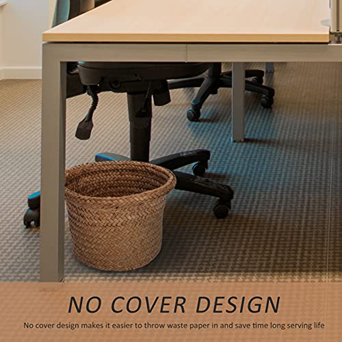 NUOBESTY Wicker Trash Can Rattan Garbage Bin Waste Basket Hyacinth Flower Pots Woven Storage Basket for Home Office