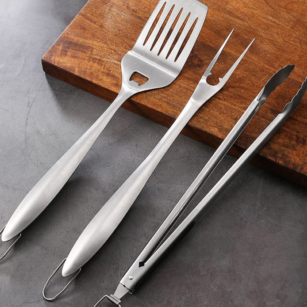 Yardwe 1 Set Barbecue Tool Set Grill Cooking Utensils BBQ Brush Silicone BBQ Sauce Barbecue Sticks Barbecue Fork Stainless Steel Grill Outdoor Barbecue Tool Barbecue Mat Portable