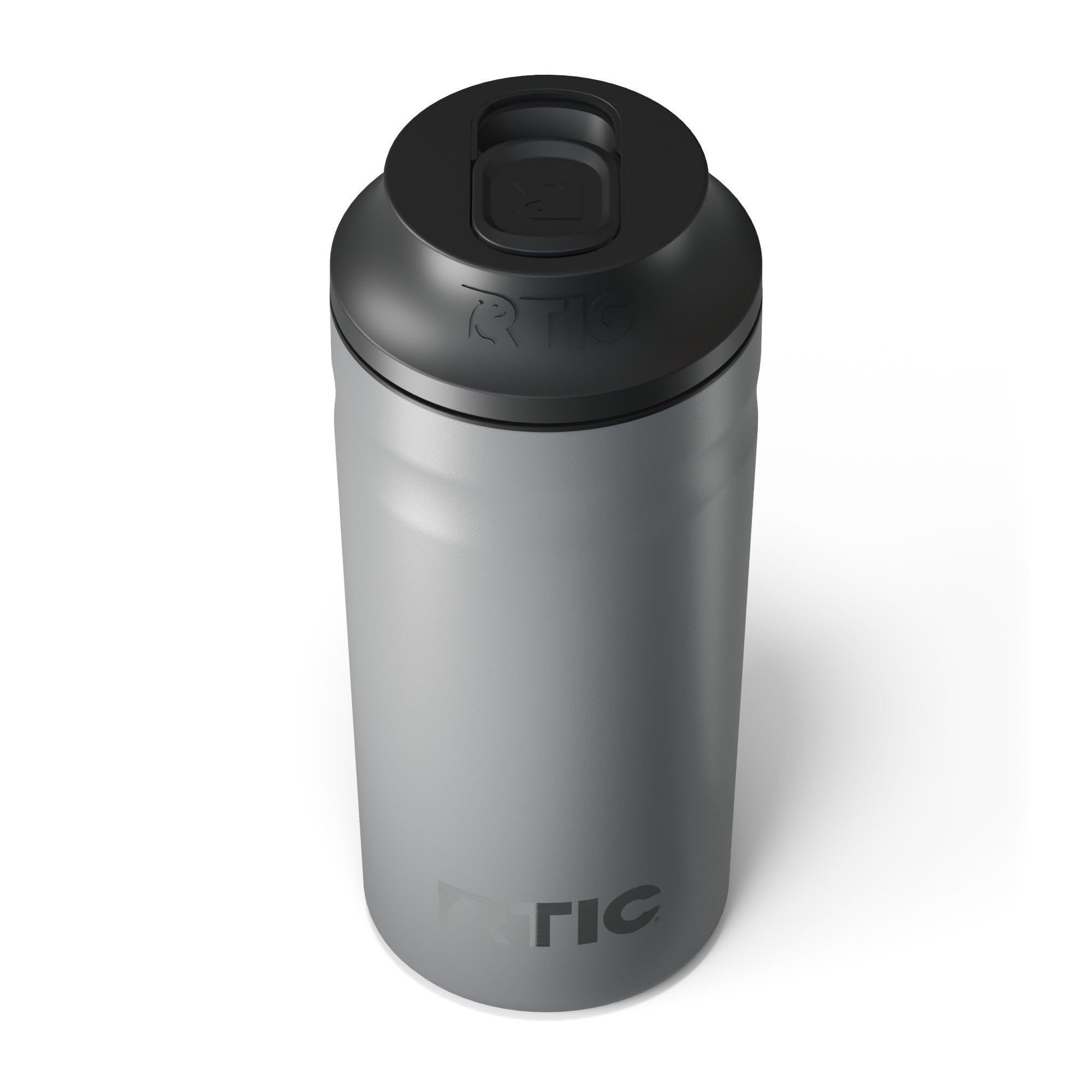 RTIC Can Chiller with Slider Lid, Graphite, Fits Various Sizes Including 12oz, 16oz, & Slim Cans, Double Wall Vacuum Insulated, Stainless Steel, Sweat Proof
