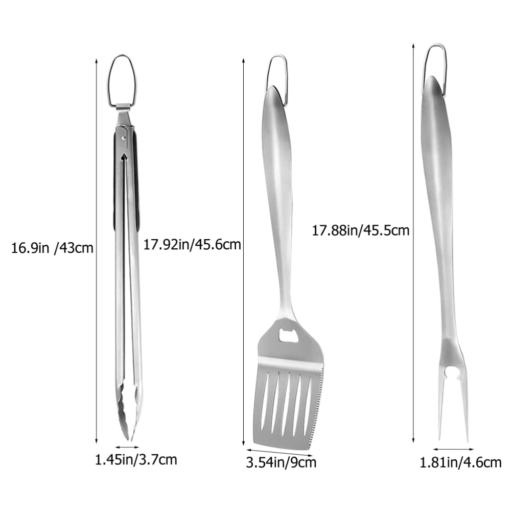 Yardwe 1 Set Barbecue Tool Set Grill Cooking Utensils BBQ Brush Silicone BBQ Sauce Barbecue Sticks Barbecue Fork Stainless Steel Grill Outdoor Barbecue Tool Barbecue Mat Portable