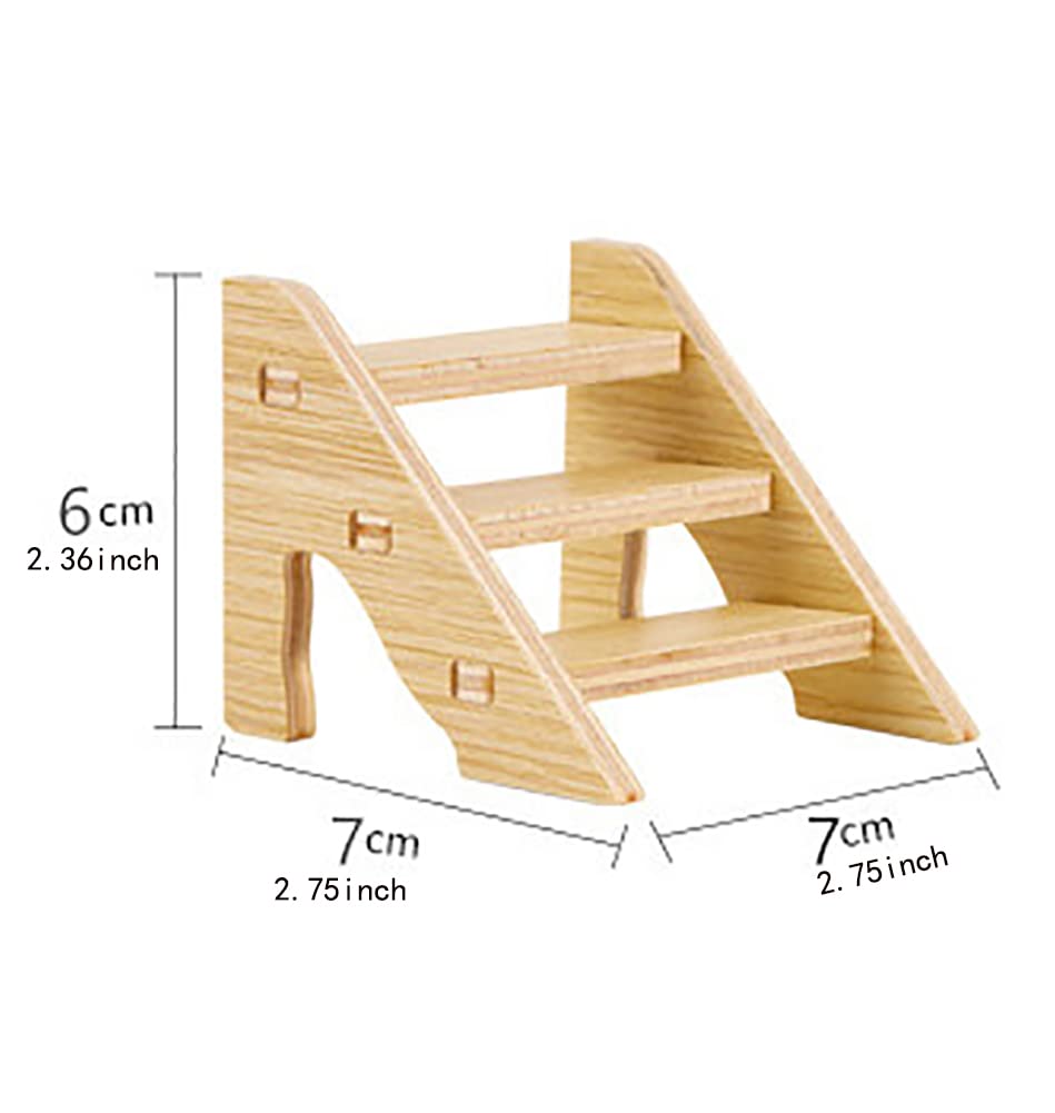 2pcs Wood Hamster Toy Stair Chew Hamster Climbing Ladder Bridge Guinea Pig Platform Ramp Gerbil Rat Small Animal Accessories