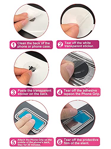 CACUAY Phone Ring Holder Finger Kickstand,Cell Phone Ring Holder 360° Rotation Cell Phone Ring Holder Stand Phone Finger Ring Cell Phone Stand Compatible with Most Smartphones (Black)
