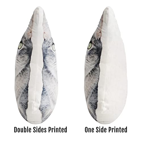 Wucidici Custom Pet Pillow,12" Personalized Photo Shaped Dog Cat Pet Pillow Gift(Double Side Printing)