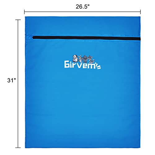 Pet Laundry Bag to Stops Pet Hair Blocking The Washing Machine Pet Laundry Helper for Guinea Pigs, Rabbits, Small Animal Fleece Bedding, Midwest Cage Liners, C&C Cage Liners, and More, Blue