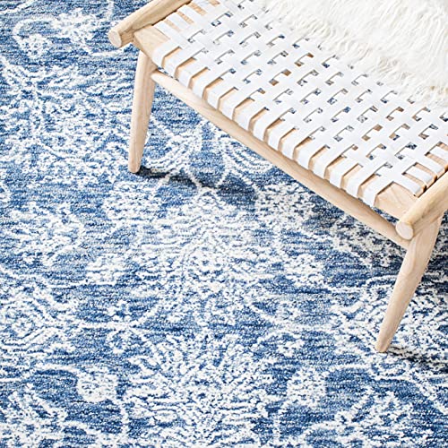 Safavieh Metro Collection 8' x 10' NaturalBlue MET806M Handmade Premium Wool Living Room Dining Bedroom Area Rug