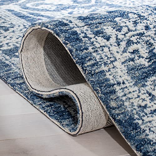 Safavieh Metro Collection 8' x 10' NaturalBlue MET806M Handmade Premium Wool Living Room Dining Bedroom Area Rug