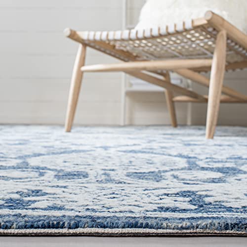 Safavieh Metro Collection 8' x 10' NaturalBlue MET806M Handmade Premium Wool Living Room Dining Bedroom Area Rug
