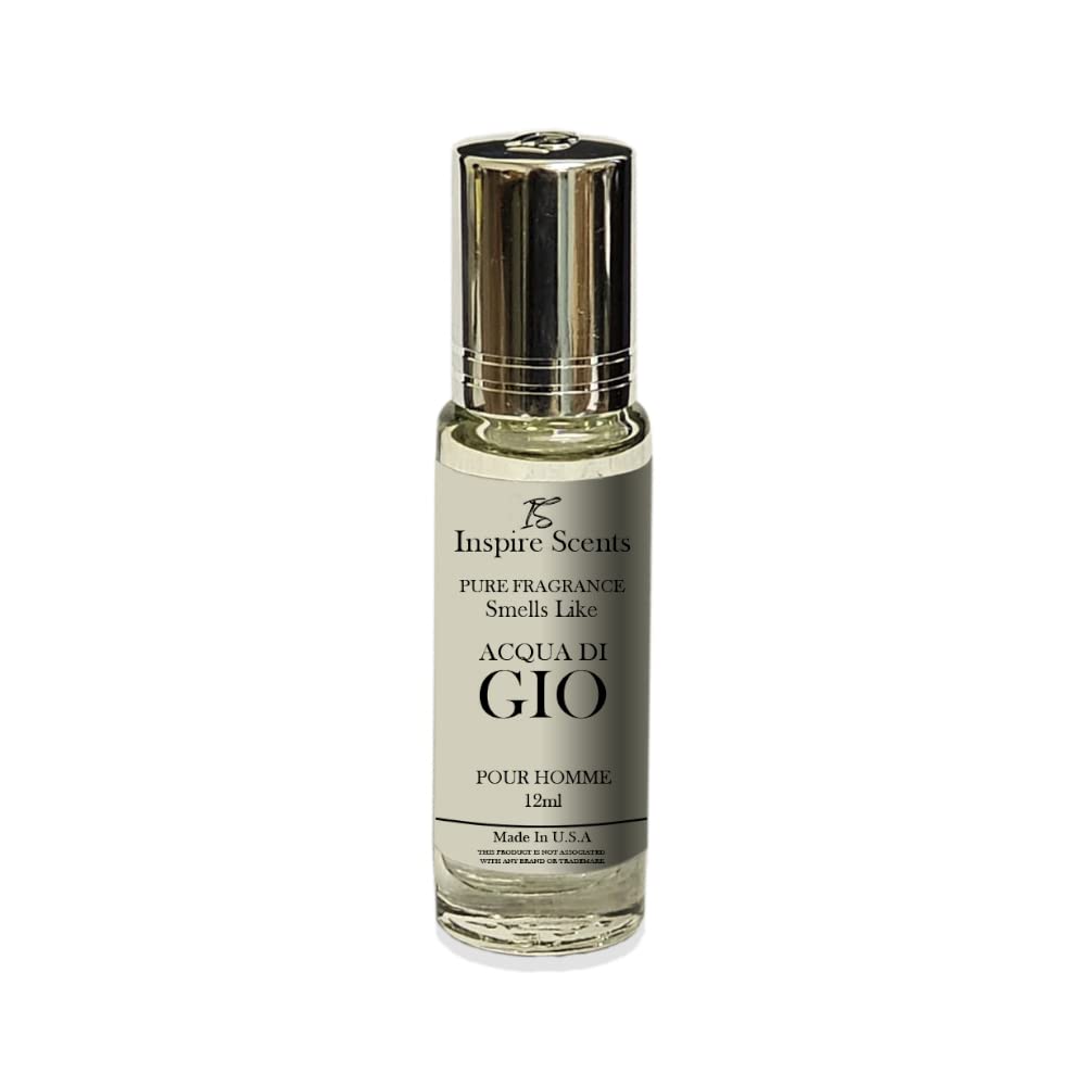 INSPIRE SCENTS Fragrance Perfume Oils Acqua Di Geo Cologne Roll On Body Oil for Men (Pack of 1), 1.0 Fl Oz