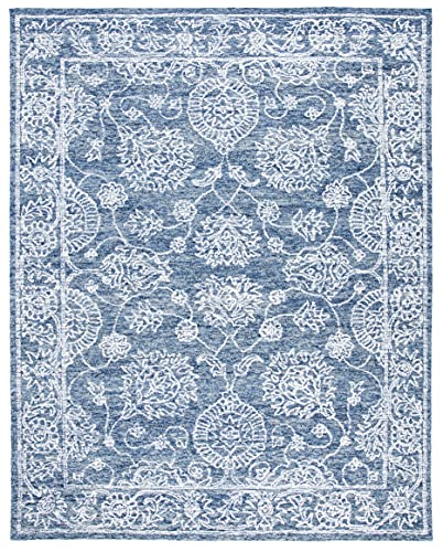 Safavieh Metro Collection 8' x 10' NaturalBlue MET806M Handmade Premium Wool Living Room Dining Bedroom Area Rug