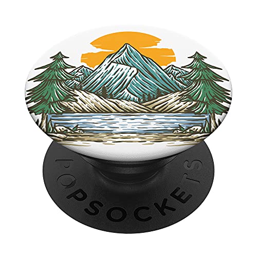 Outdoor Mountain Nature Sunset Nature Landscape PopSockets Swappable PopGrip