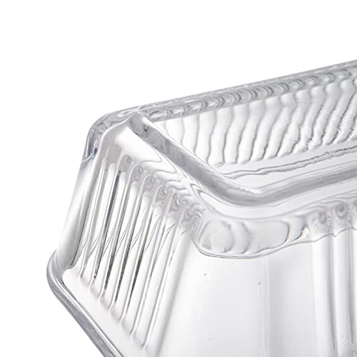ZEAYEA 2 Pack Glass Butter Dish with Lid, Glass Butter Keeper, 100% Food Safe Clear Butter Serving Dish with Cover for Cream Cheese, Cake, Salad, Candy, Hold 2 Standard Stick Butter