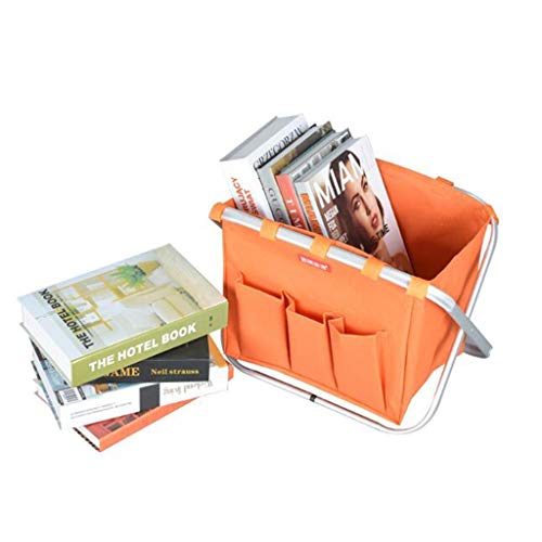 Bookshelf Pocket Version of Cloth Magazine Rack/Magazine Newspaper Storage Rack Basket/Newspaper Desktop Finishing Newspaper Rack FANJIANI (Color : Yellow)