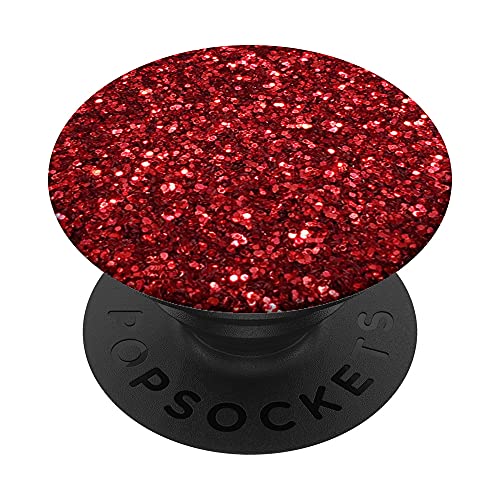 Beautiful Red-Foil-Confetti PopSockets PopGrip: Swappable Grip for Phones & Tablets
