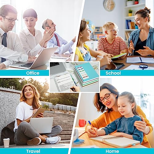 SOILHQ 4 Pack Spiral Notebook - A5 Lined Journal Notebook 7mm College Ruled Paper 5.7 x 8.3 inches Notebooks for School 80 Sheets/160 Pages,Journals for Work,Study and Notes