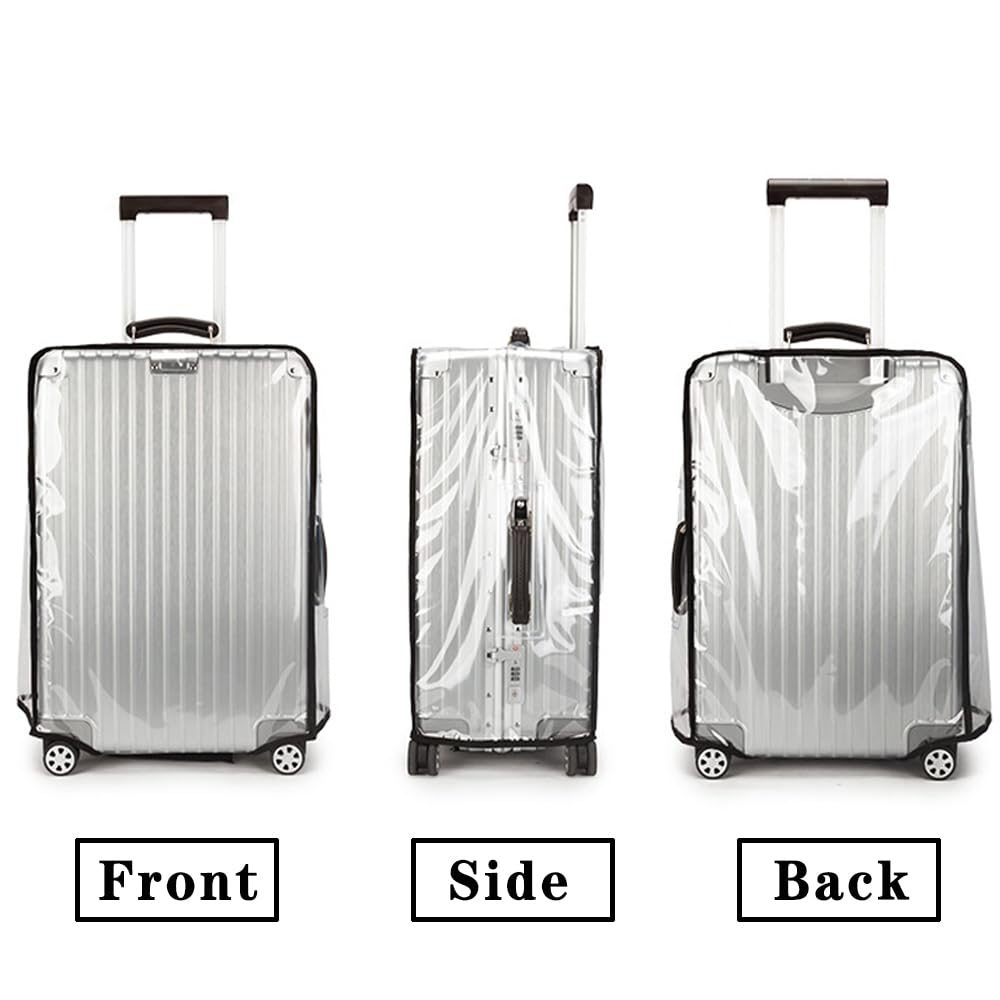 Yuppies Clear PVC Suitcase Cover, Protective Luggage Cover for 20 inch Wheeled Suitcase (20inch (13.6" L x 9.1" W x 17.9" H))