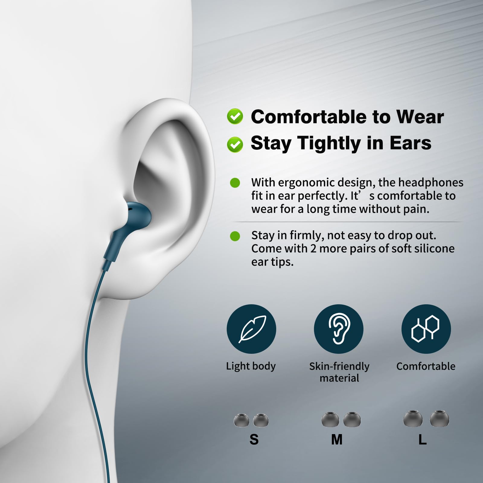 APETOO USB C Headphones for Samsung S24 Ultra S23 S22 S21 FE Plus A35,iPhone 15 Plus 16 Pro,iPad 10,Magnetic Wired Earbuds Noise Canceling in-Ear Type C Earphone Mic Volume Control for Pixel,OnePlus