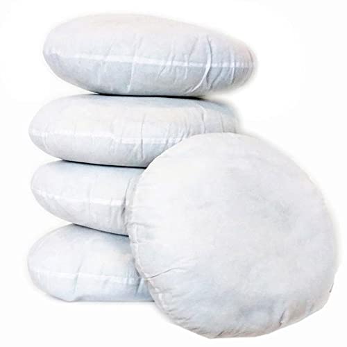 THE ART BOX Round Pillow Insert Hypoallergenic 32 Inches Polyster Floor Cushion Sham Filler Pouf Form Stuffer Water Resistant Decorative Circle Throw Form for Couch,Sofa (1 Piece)