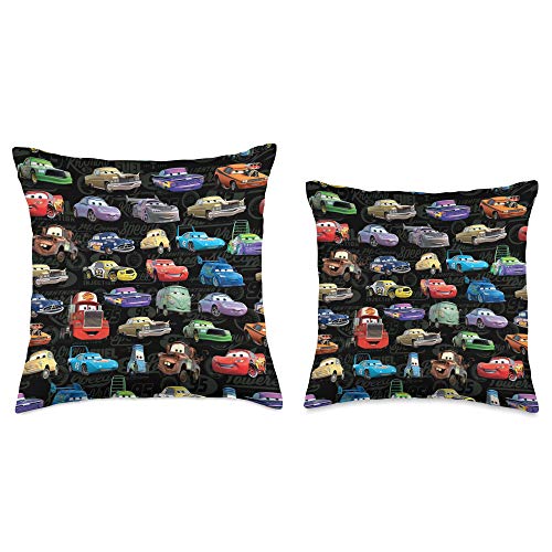 PIXAR Disney Cars Characters All-Over Print Throw Pillow, 16x16, Multicolor