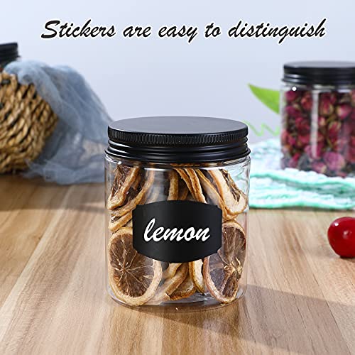 8 OZ Plastic Jars with Lids, (Crazystorey)24 Pack Clear Small Plastic Leak-proof Sealed Storage Jar Slime Containers for Kitchen Household Food Dry Goods Creams Included Extra Label and Pen
