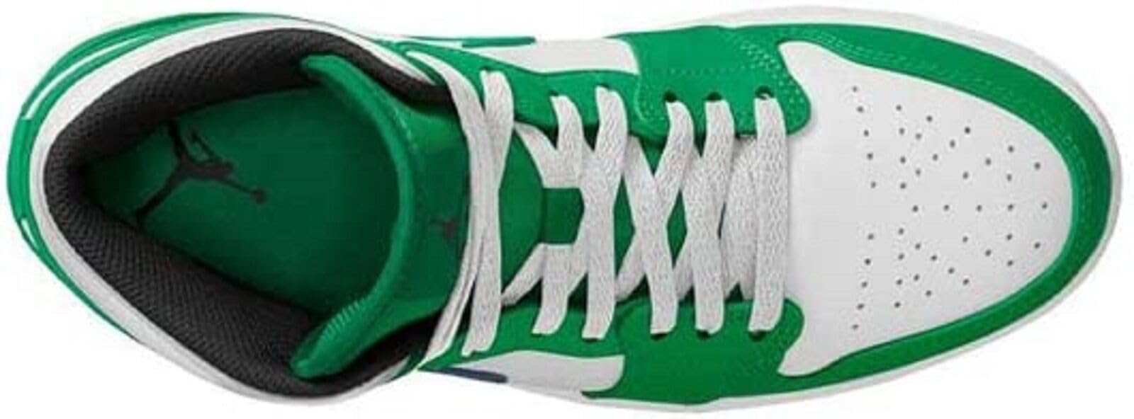 Jordan Nike Air 1 Mid Mens Lucky Green DQ8426 301 - Size 8,Lucky Green/Black-white