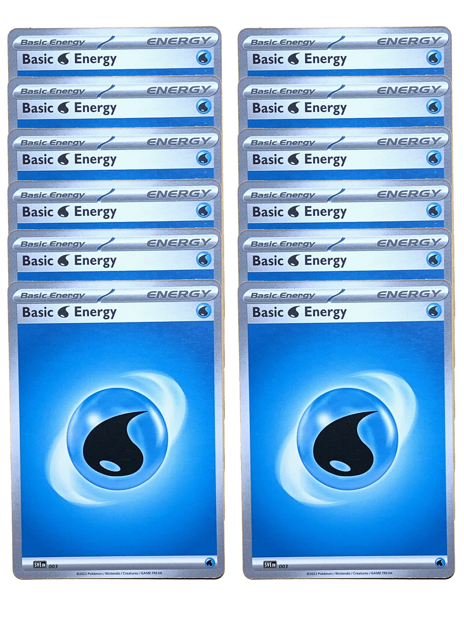 Pokemon Basic Water Energy Lot - Scarlet & Violet - x12 Card