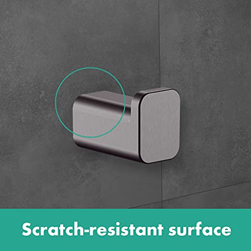 Hansgrohe AddStoris 1-inch Single Hook in Brushed Black Chrome, 41742340
