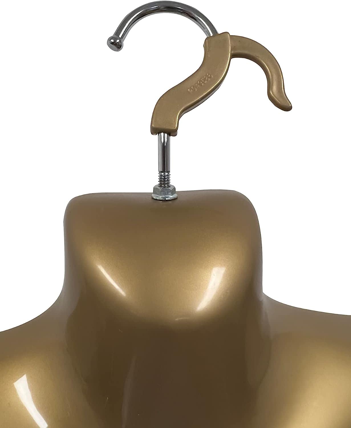 DisplayTown 2 Gold Female Mannequin Hip Long Body Torso Dress Forms & Hanging Hook, S-M Sizes