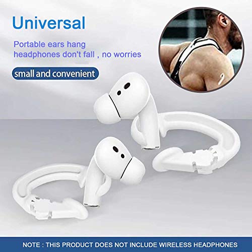 8 PCS Ear Hooks Compatible with Apple AirPods 3, 1, 2 and Pro, Sports Ear Hooks Accessories Designed for AirPods 1, 2 and Pro (4White+4Black)
