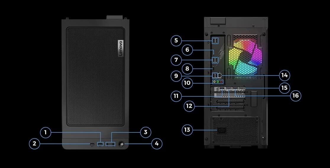 Lenovo 2023 Legion T5 Gaming Desktop Desktop 12th Intel 12-Core i7-12700 NVIDIA GeForce RTX 3060 12GB GDDR6 32GB DDR5 1TB NVMe SSD 2TB HDD WiFi AX RJ45 HDMI 3xDP USB-C Windows 11 Pro w/RE USB
