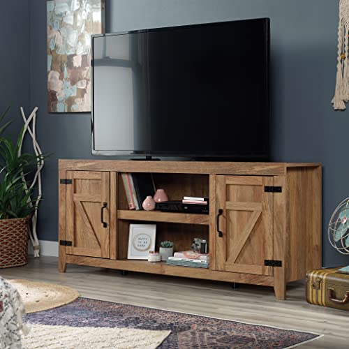 Sauder Misc Entertainment Credenza, L: 15.28" x W: 62.68" x H: 26.77", Sindoori Mango Finish