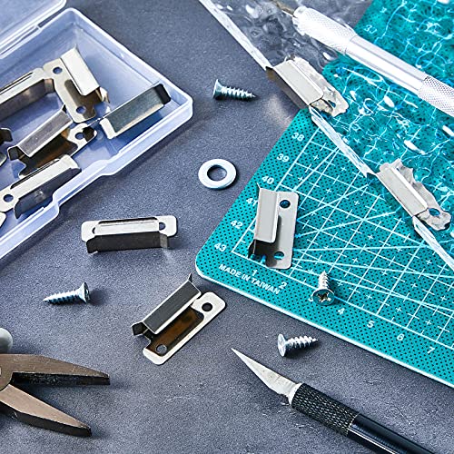 Hotop 16 Pieces Bed Clips Clamp Compatible with Ender 3 Pro, Ender 3 V2, Ender 3S, Ender 5 Pro, CR-20 PRO, CR-10S Pro and Other Creality 3D Printer, Stainless Steel Silver