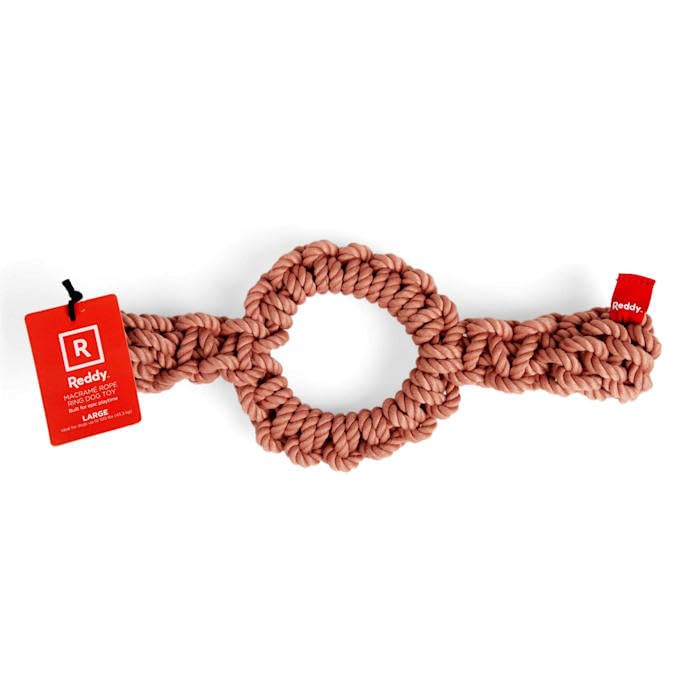 Reddy Copper Macrame Ring Dog Toy, Medium