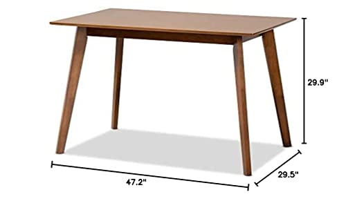 Baxton Studio Maila Dining Tables, Walnut Brown