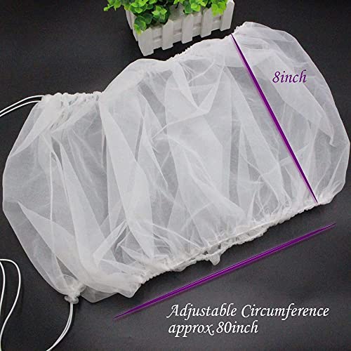 ZOCONE Bird Seed Guards & Catchers 8"Γ80" Stretchy Adjustable Drawstring Bird Cage Mesh Net Cover Cage Skirt