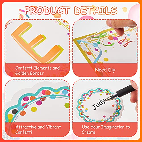 71 Pieces Confetti Classroom Decorations Confetti Bulletin Board Welcome Banners Confetti Accents Welcome Back to School Cutouts for Teacher Student First Day of Classroom School Decoration