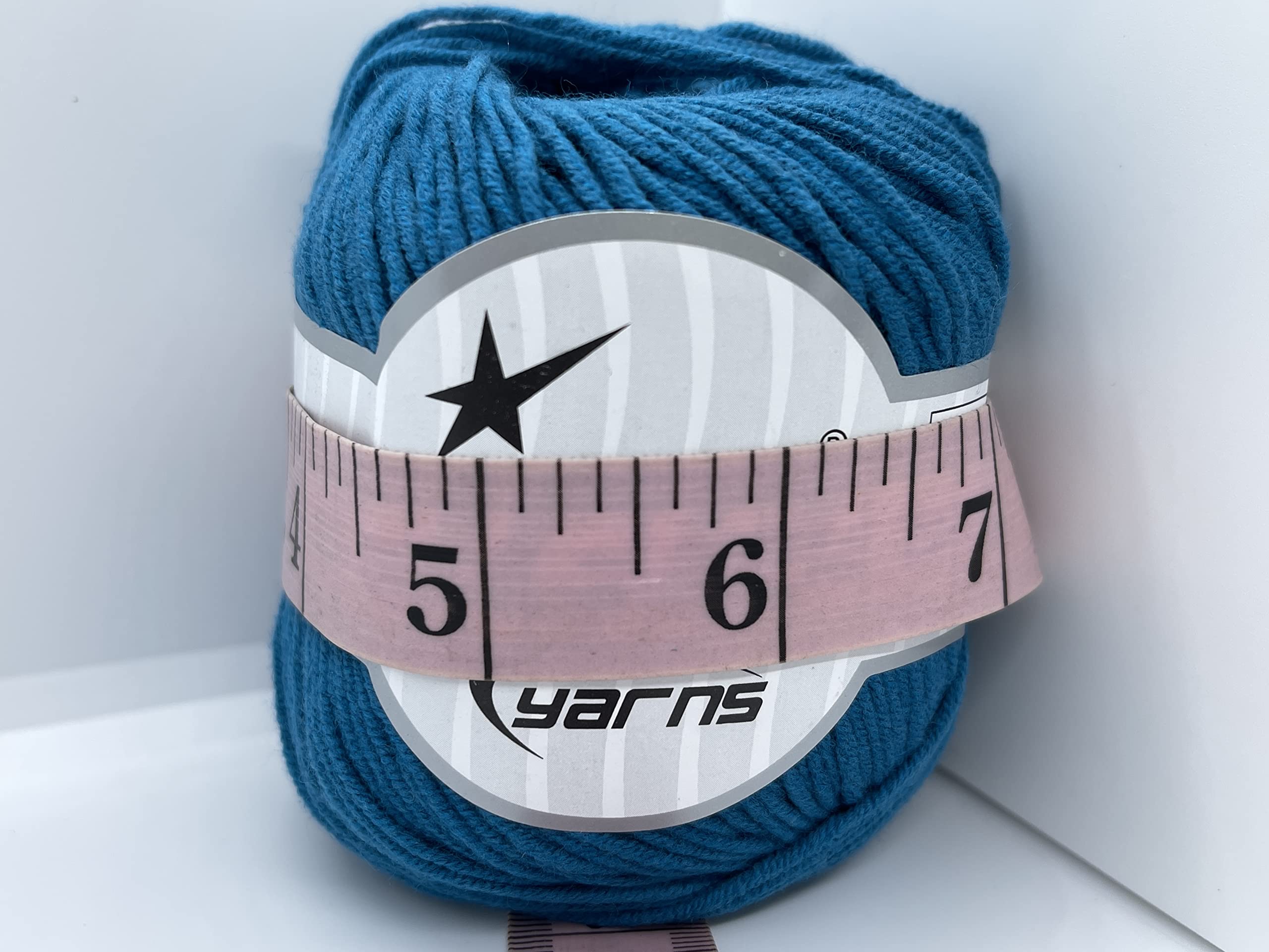Dark Turquoise Blue Alara - DK Weight Cotton Blend Yarn 50 Grams (1.75 Ounces) 140 Meters (153 Yards)