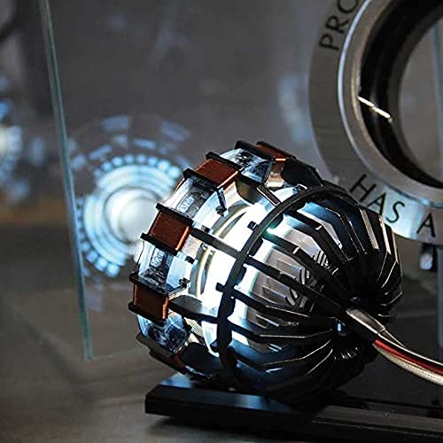 Lonyiabbi 1:1 iron man Arc Reactor MK1 Heart Model LED Light Vibration Sensing Control USB Interface Finished Product（No Installation Required）…