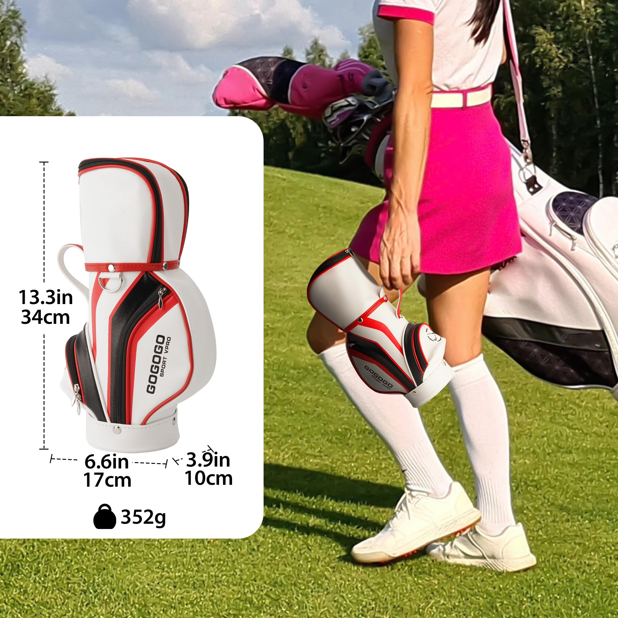 Gogogo Sport Vpro Golf Wine Cooler Bag Single Bottle Wine Carrier Gift for Golfer