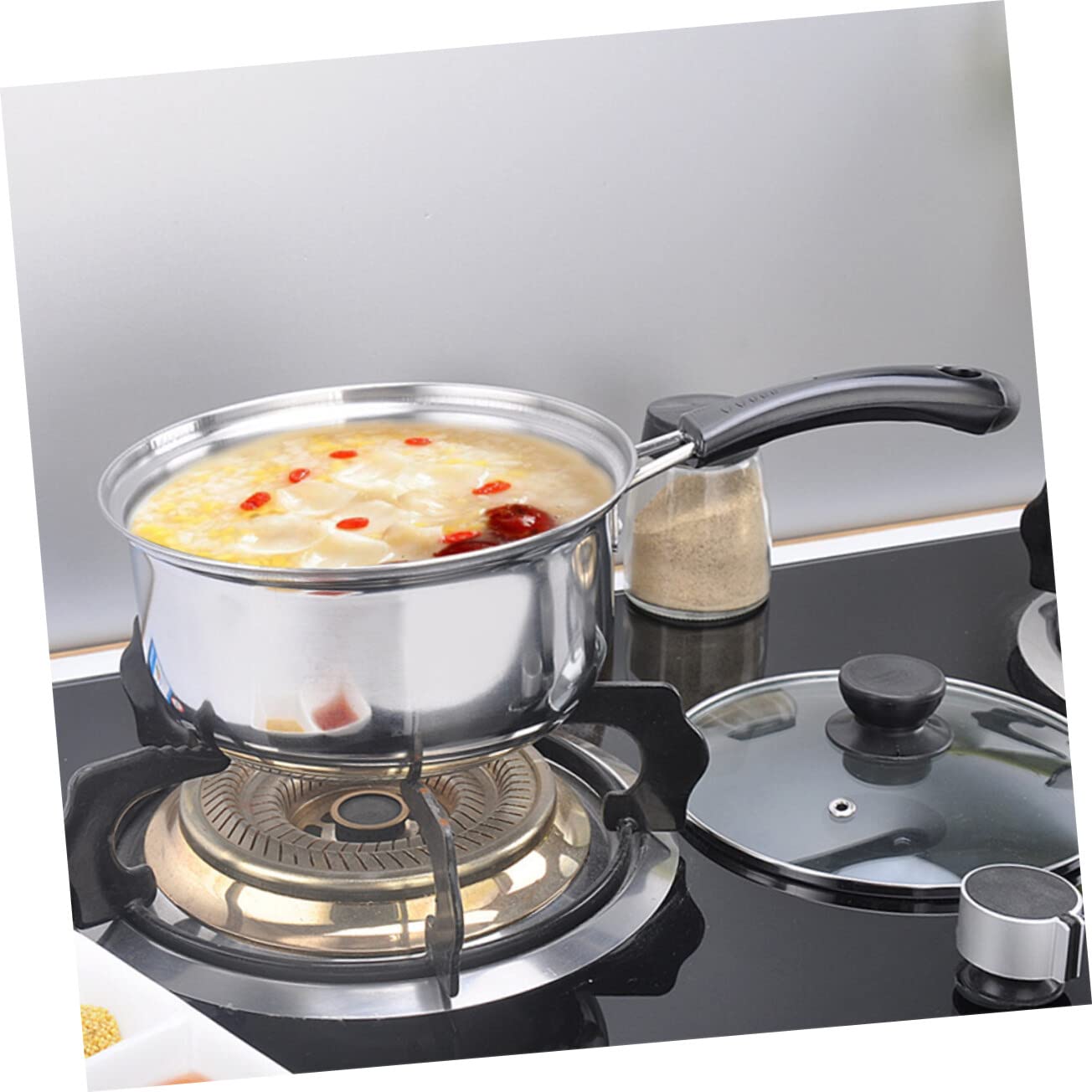 Angoily Single Handle Small Stainless Steel Sauce Pan Single Handle Pot with Lid Single Handle Soup Pot Small Soup Pot Cooking Soup Pot Cooking Saucepan Small Milk Saucepan