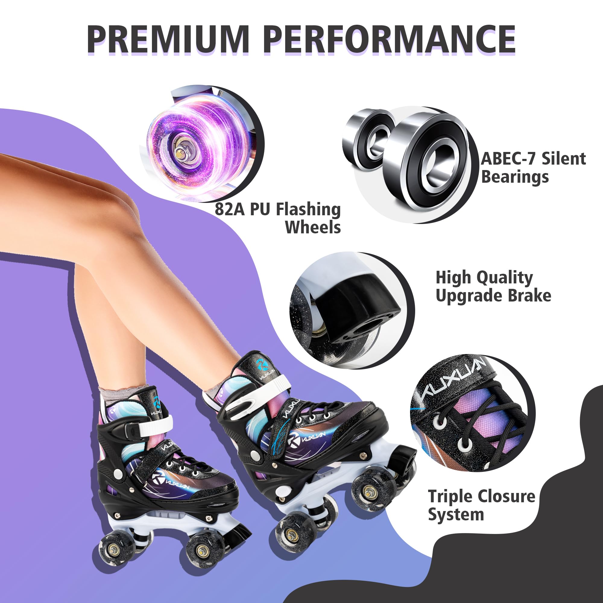Roller Skates for Girls Kids Roller Skates Girls Ages 5-8 4-6 Patines para Niñas niños