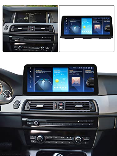 Android 12 Car Stereo GPS Sat Nav for BMW 5 Series F10/F11 520 523 525 530 Touchscreen Multimedia Player Mirror Link TPMS CarPlay + DVR,8-core 4+64-2013-2016 NBT 12.3 inch